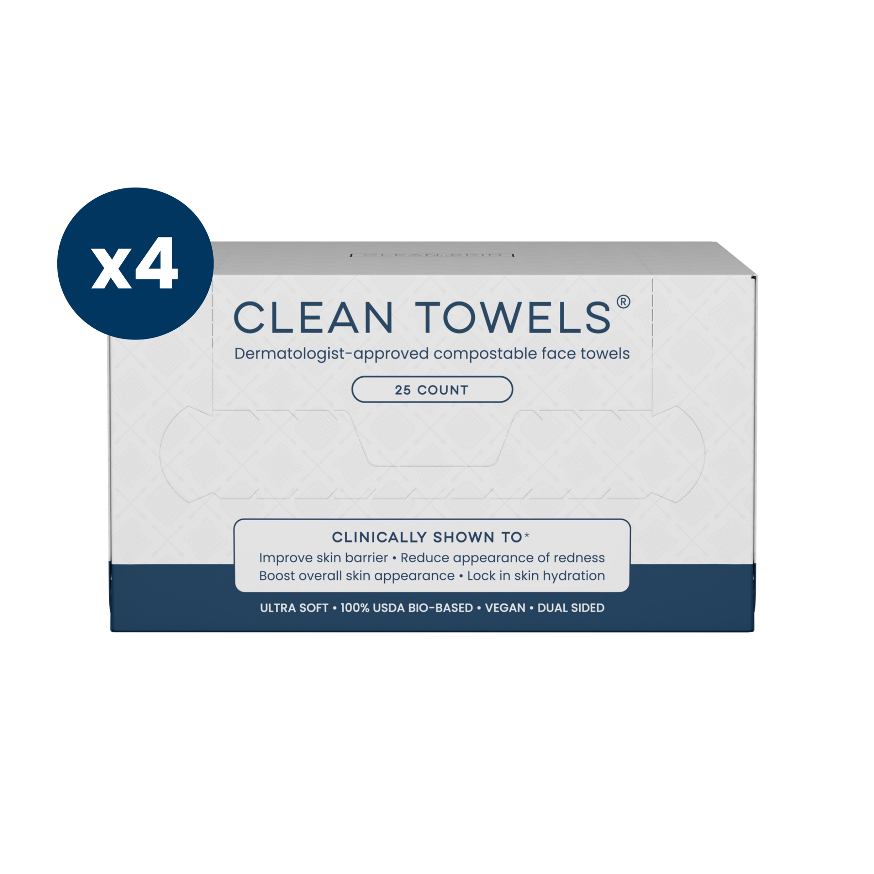 Clean Towels 25 Count | Hygienic & Soft Face Towels – Clean Skin Club