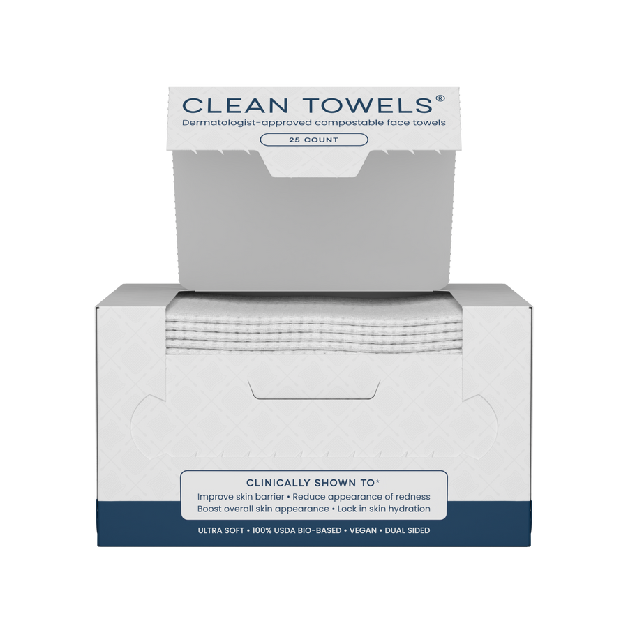 Clean Towels 25 Count | Hygienic & Soft Face Towels – Clean Skin Club