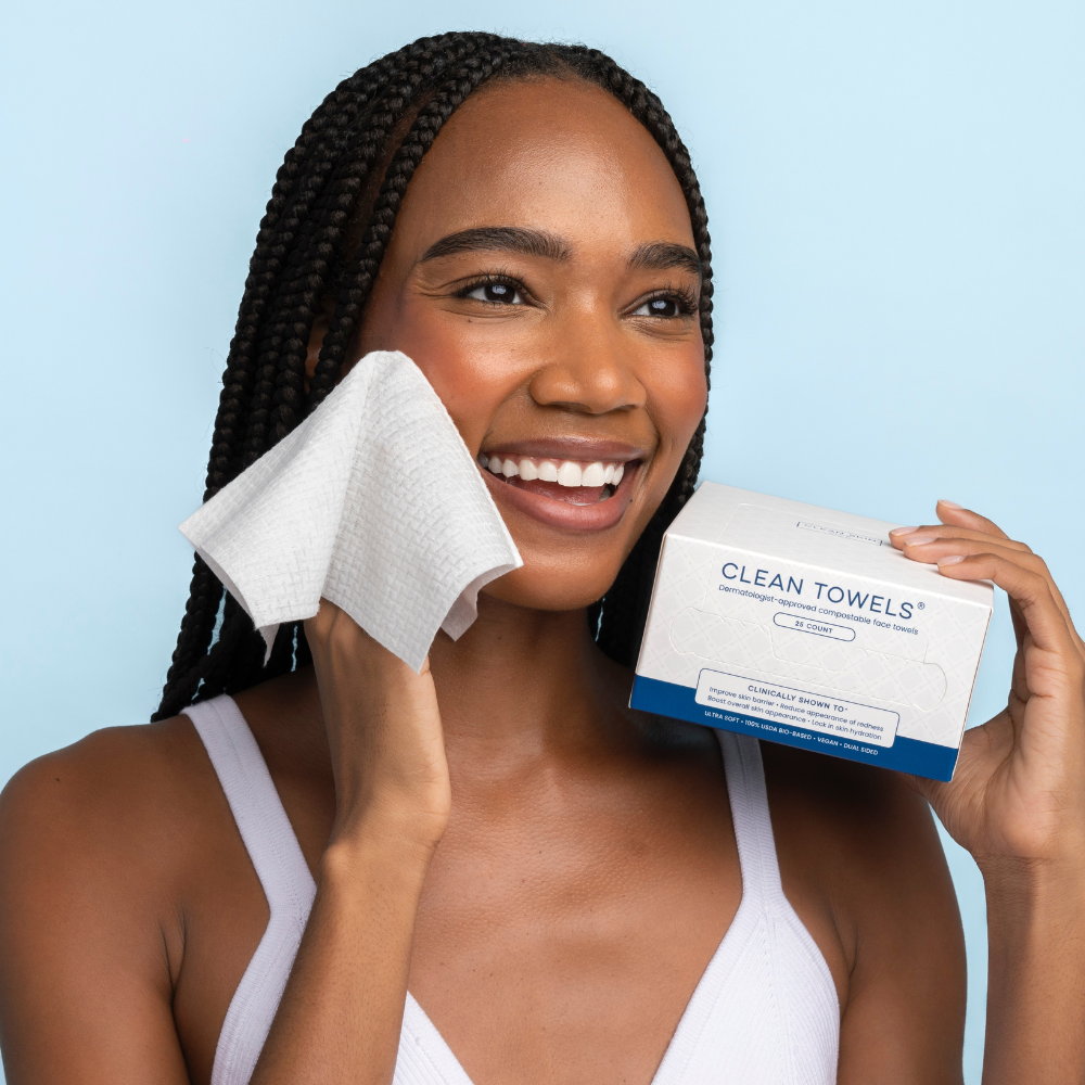 Clean Towels 25 Count | Hygienic & Soft Face Towels – Clean Skin Club