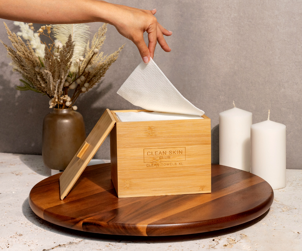 Luxe Bamboo Box with Cover – Clean Skin Club